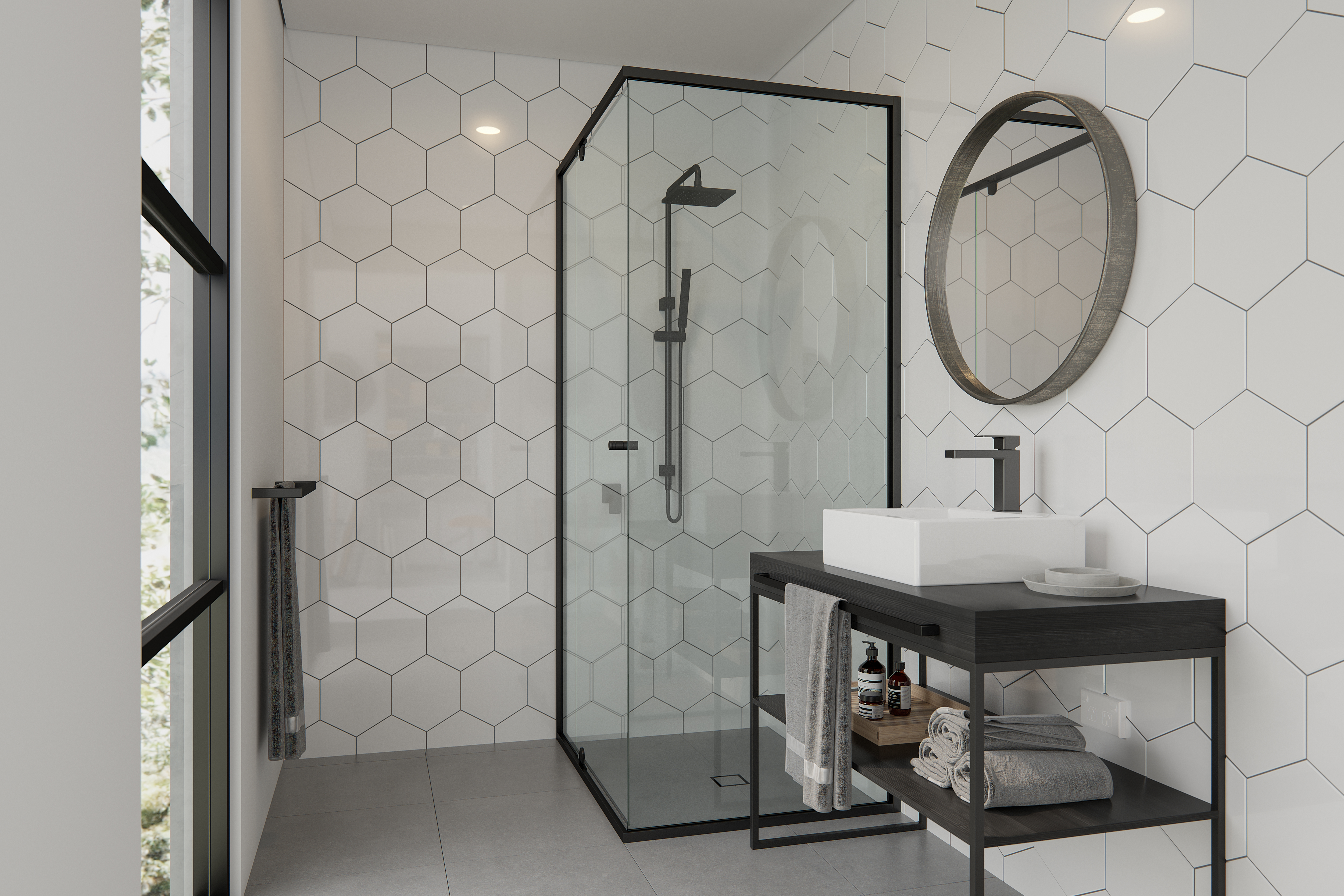 Aqua Series Inline Shower Screen - Stegbar