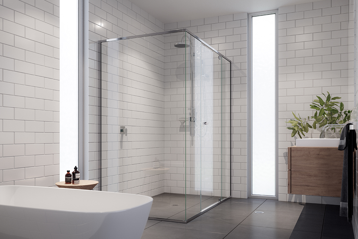 Aqua Overlap Shower Screen - Stegbar